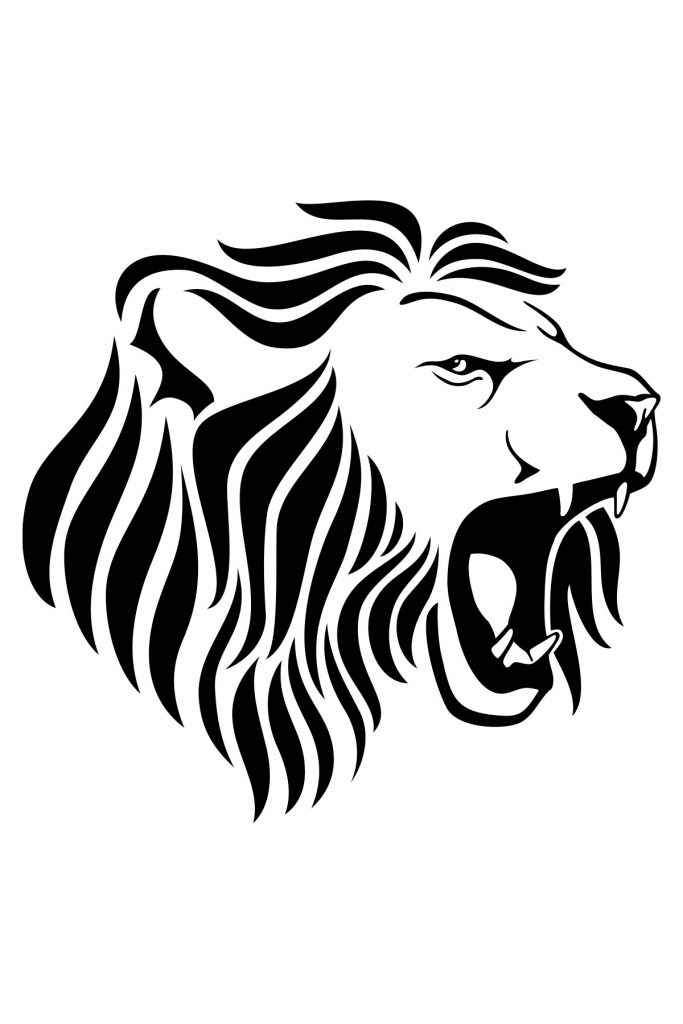 Aslan Sticker Siyah 30cm → Dijitonline