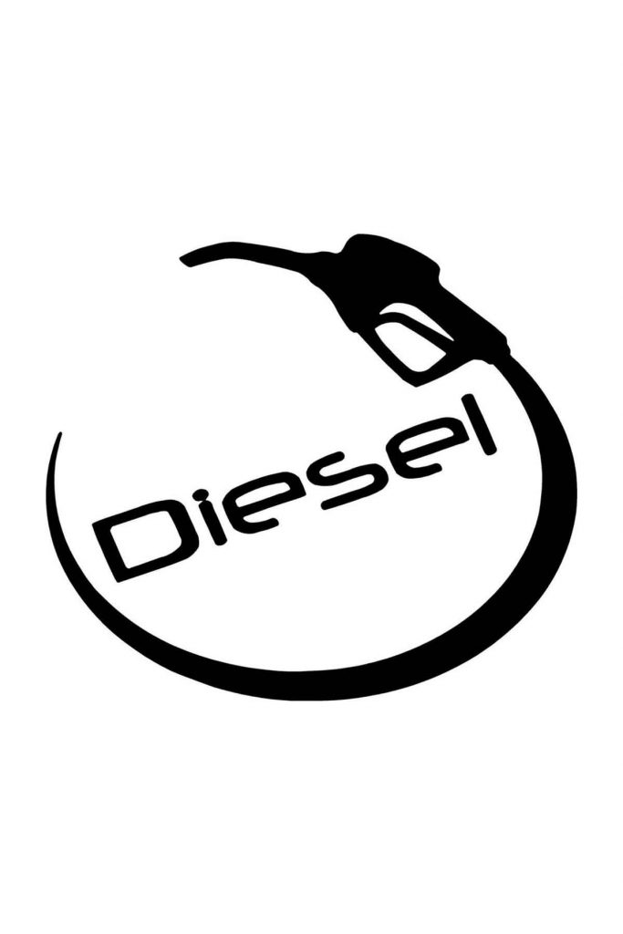 Diesel Depo Kapağı Sticker Yakıt Deposu Sticker 12x11cm - Dijitonline